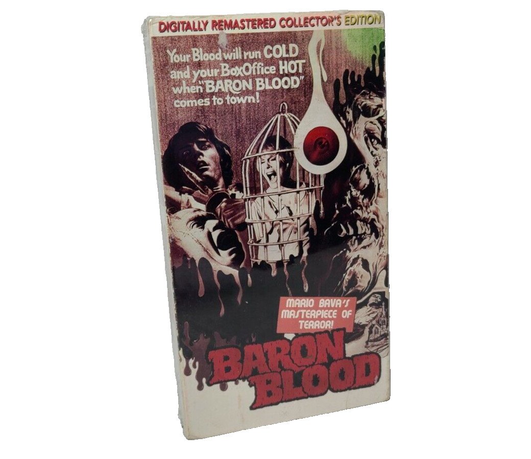 Baron Blood VHS Tape Mario Bava Horror - resealed