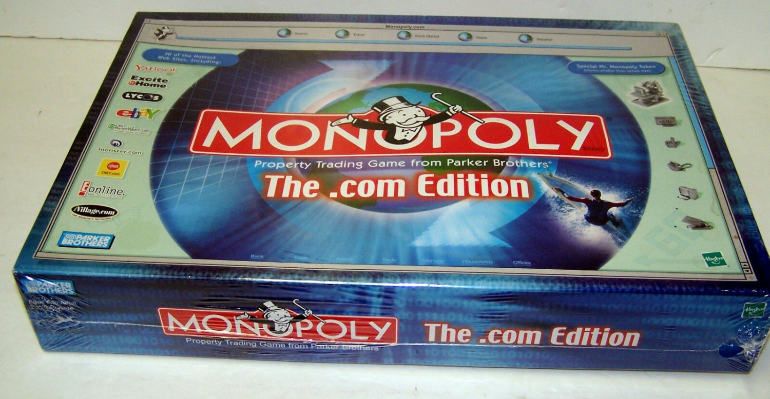 Monopoly Dot Com Board Game RESEALED The .com Edition Collectors