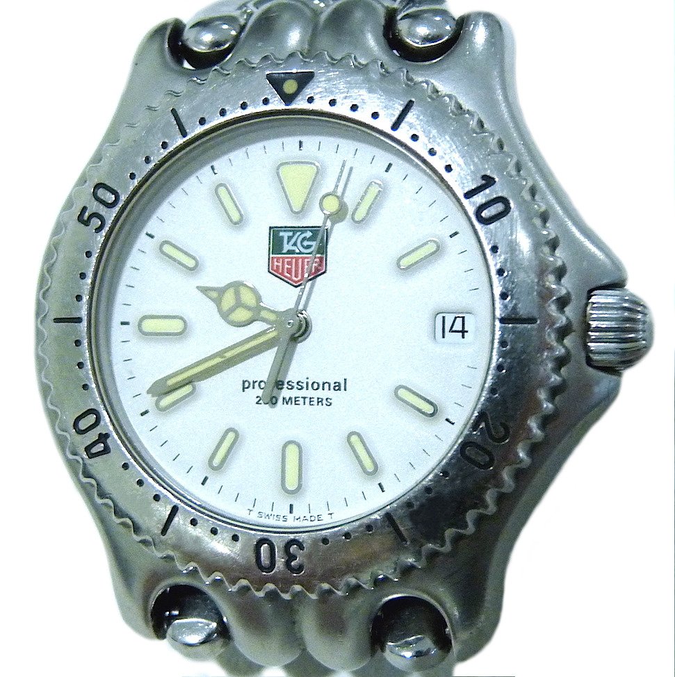 Vintage Tag Heuer SEL Proffesional Stainless Steel 200M Mens Watch ...