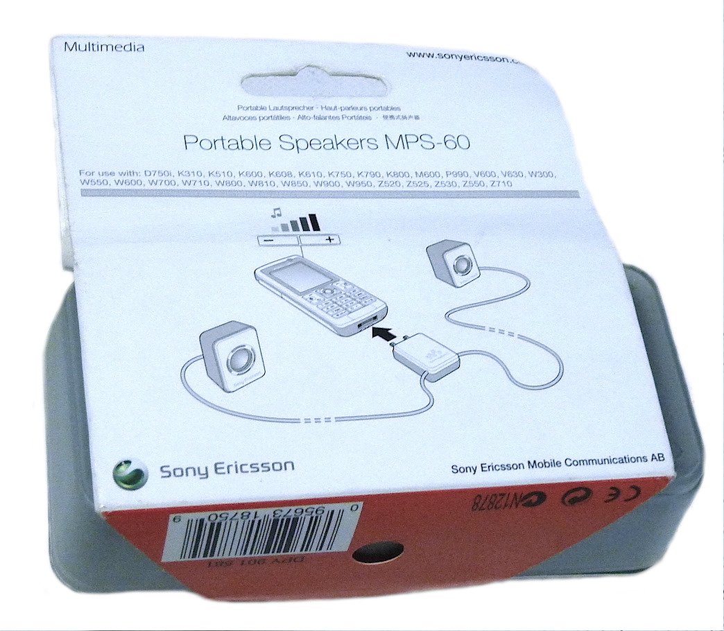 SONY ERICSSON WALKMAN MPS-60 MULTIMEDIA PORTABLE SPEAKERS UNUSED