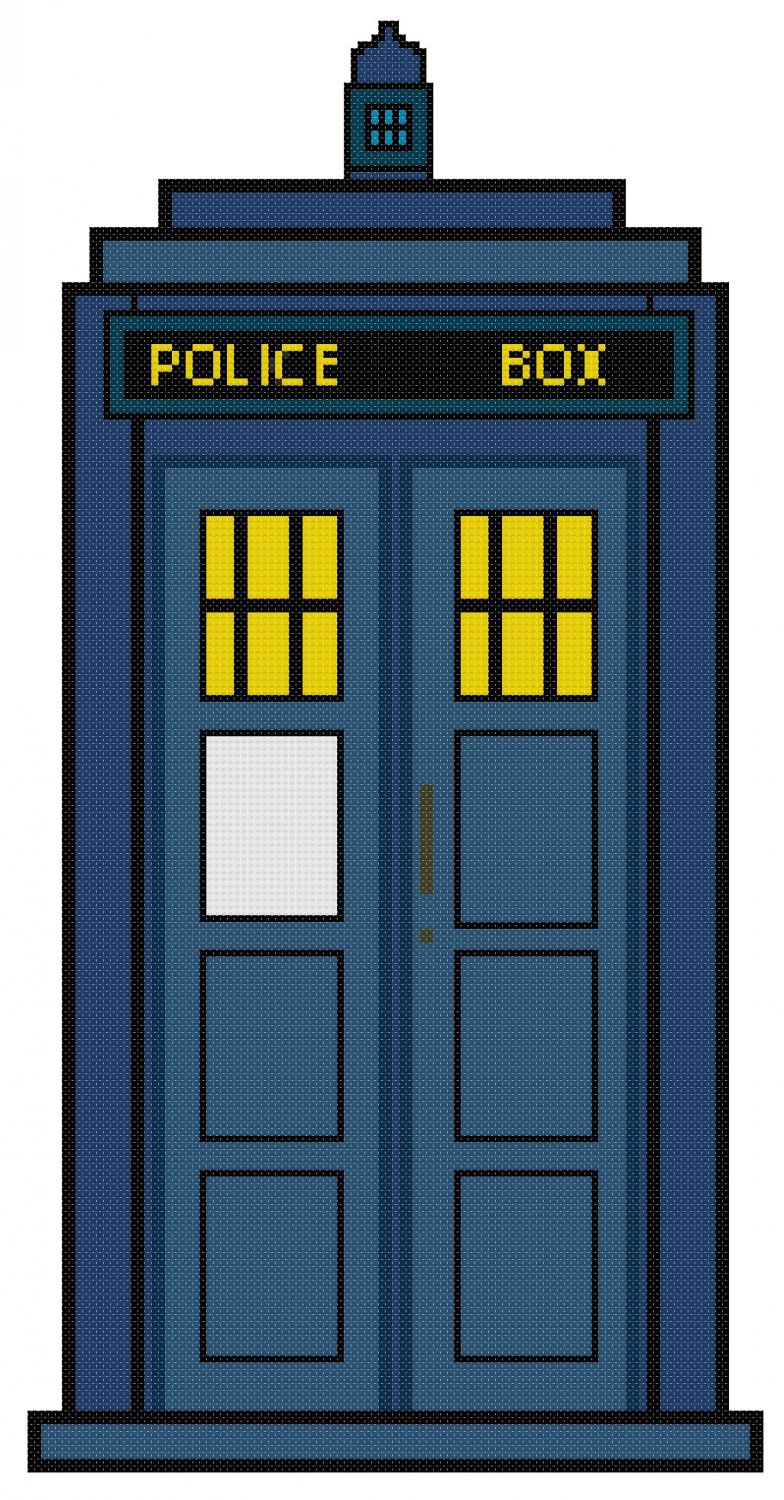 DR WHO TARDIS CROSS STITCH PATTERN PDF ONLY