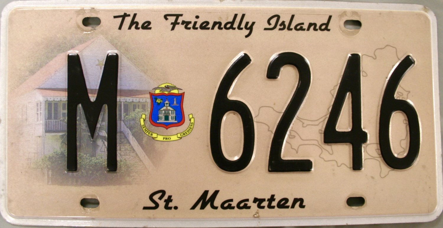 2010 St. Maarten License Plate (M 6246)