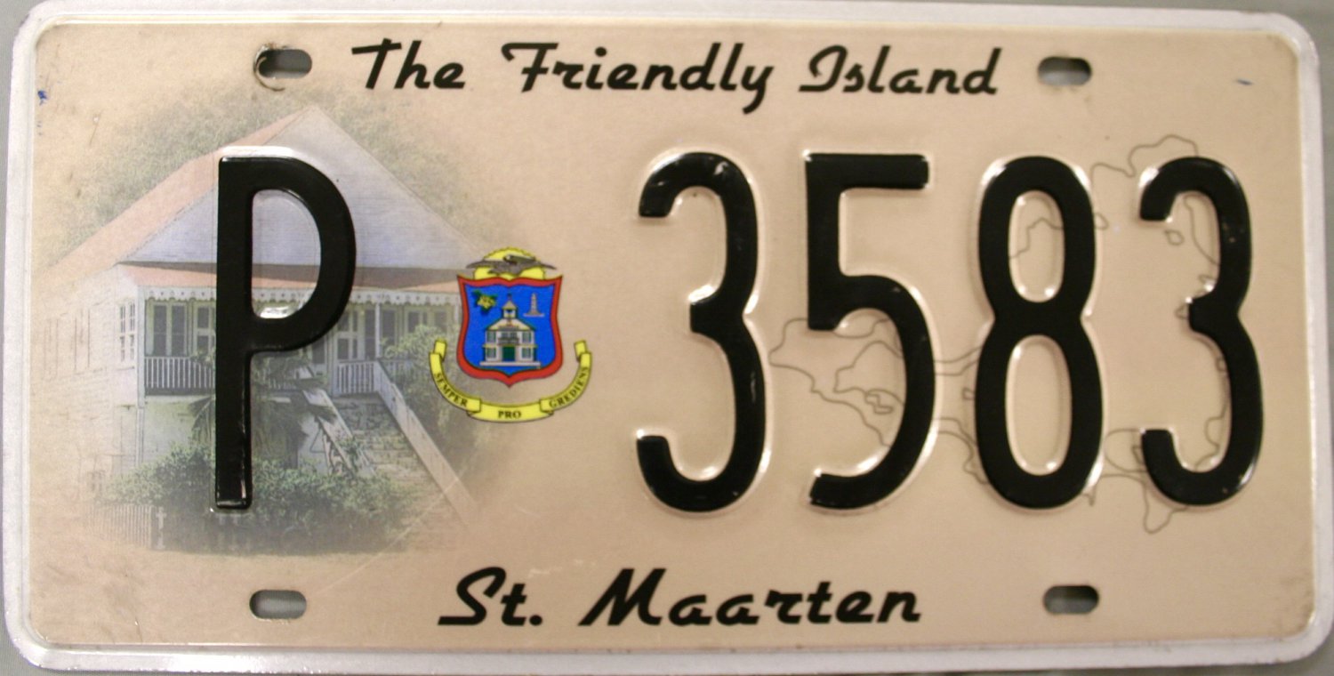 2010 St. Maarten License Plate (P 3583)