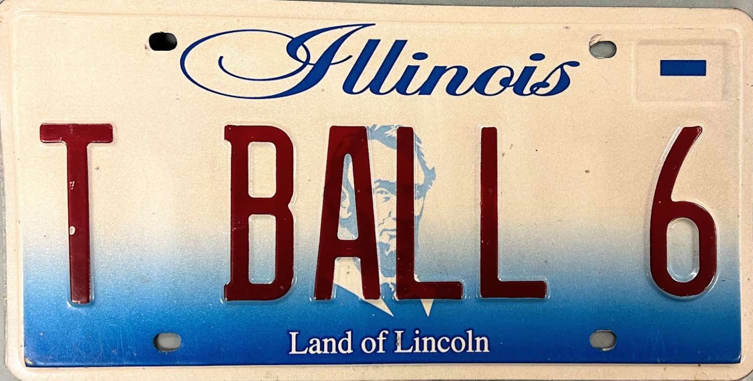 Illinois Vanity (T BALL 6) License Plate