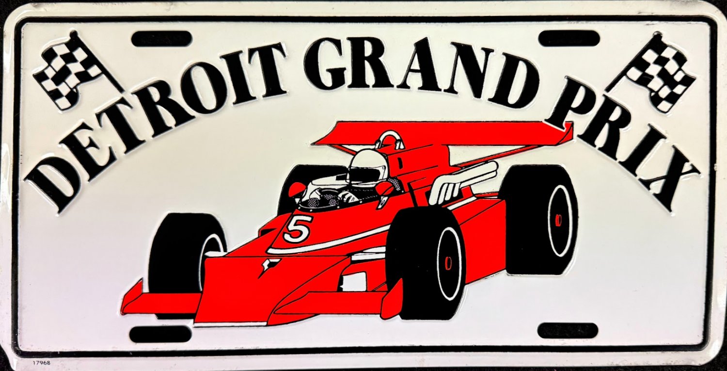 Detroit Grand Prix License Plate