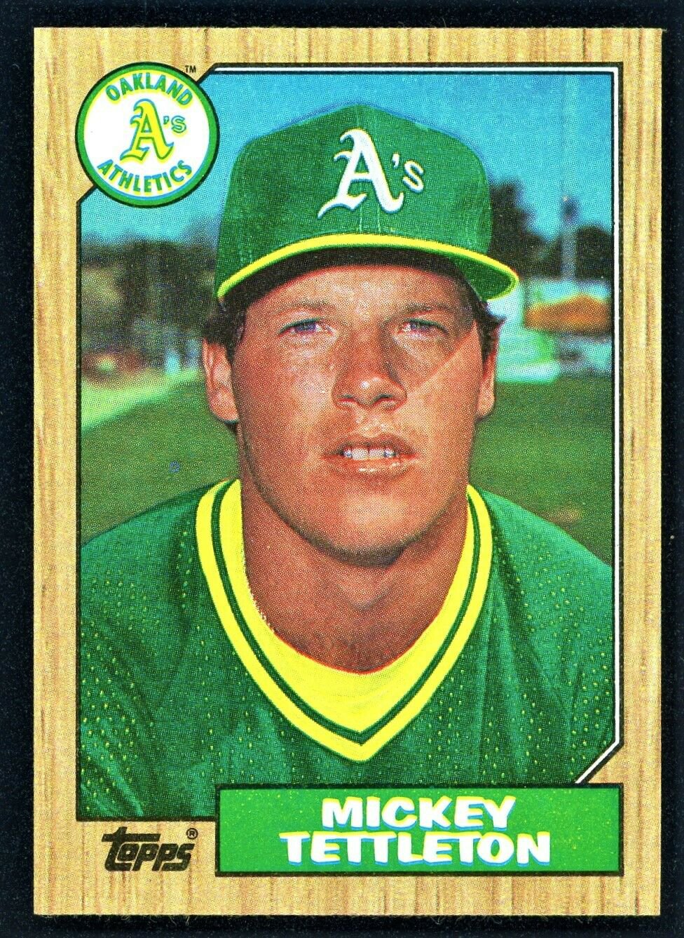 MICKEY TETTLETON - 1987 Topps Baseball - Card #649 - OAKLAND ATHLETICS