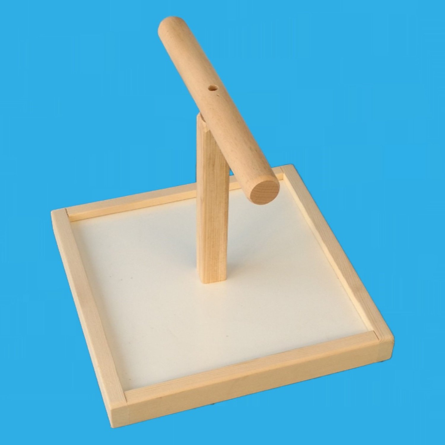 t-perch training perch with 12 by12 base , 7/8" dowel for mini macaws ...