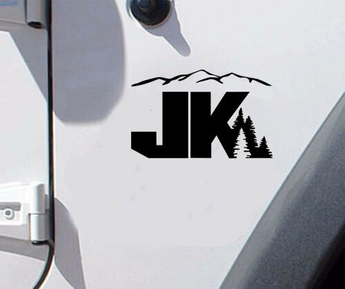2 of mountain Decal Stickers for JK Black