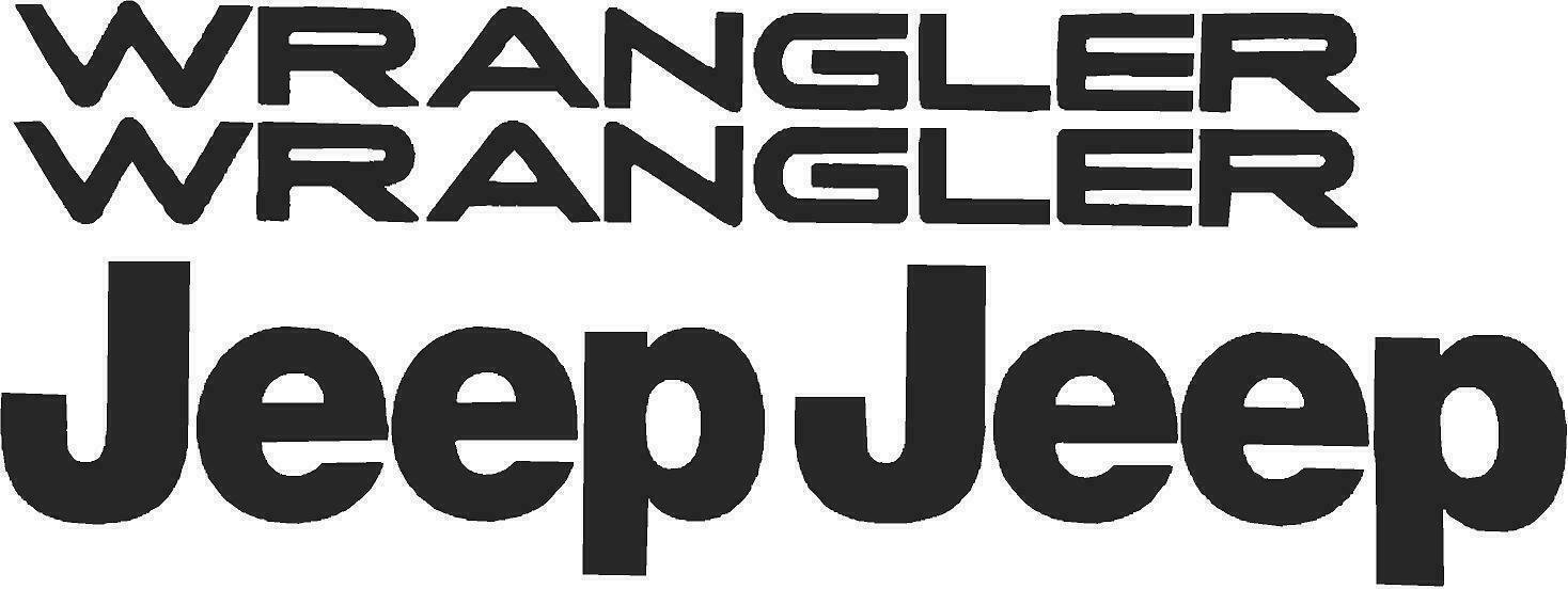 Set of wrangler Replacement Stickers Decals for YJ TJ_car black