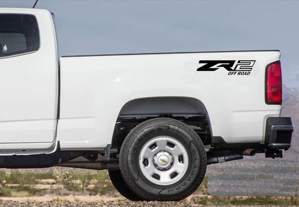 ZR2 off road Decals Chevy Colorado Bedside Sticker, cut design (set)