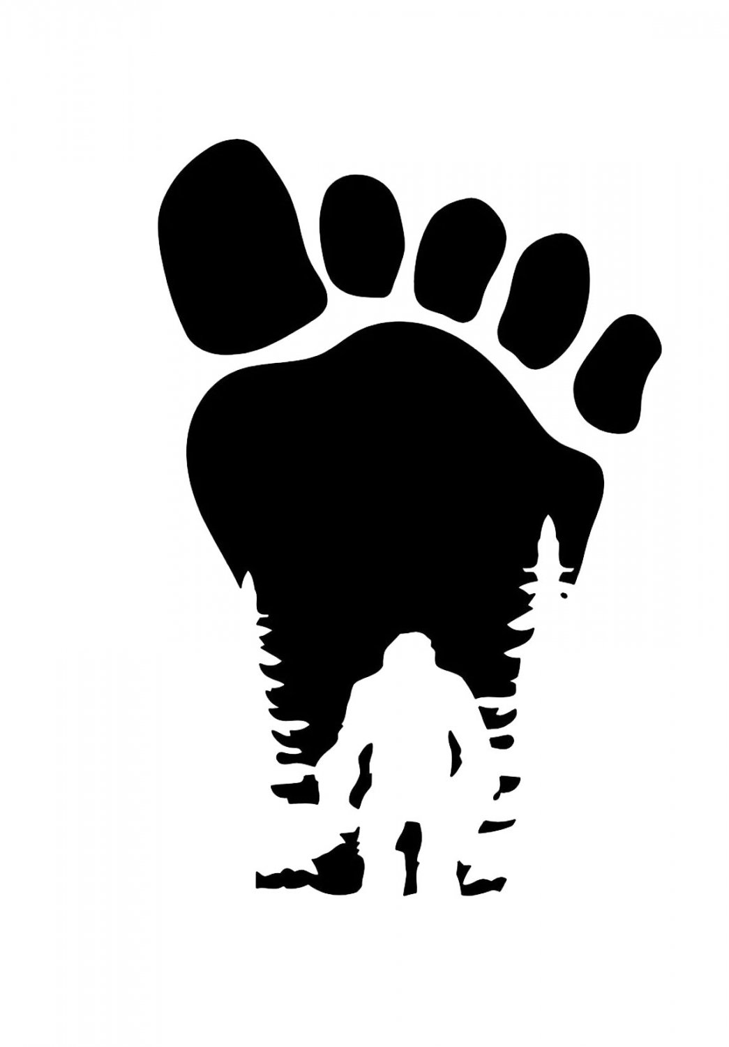Sasquatch Foot Forest Decal