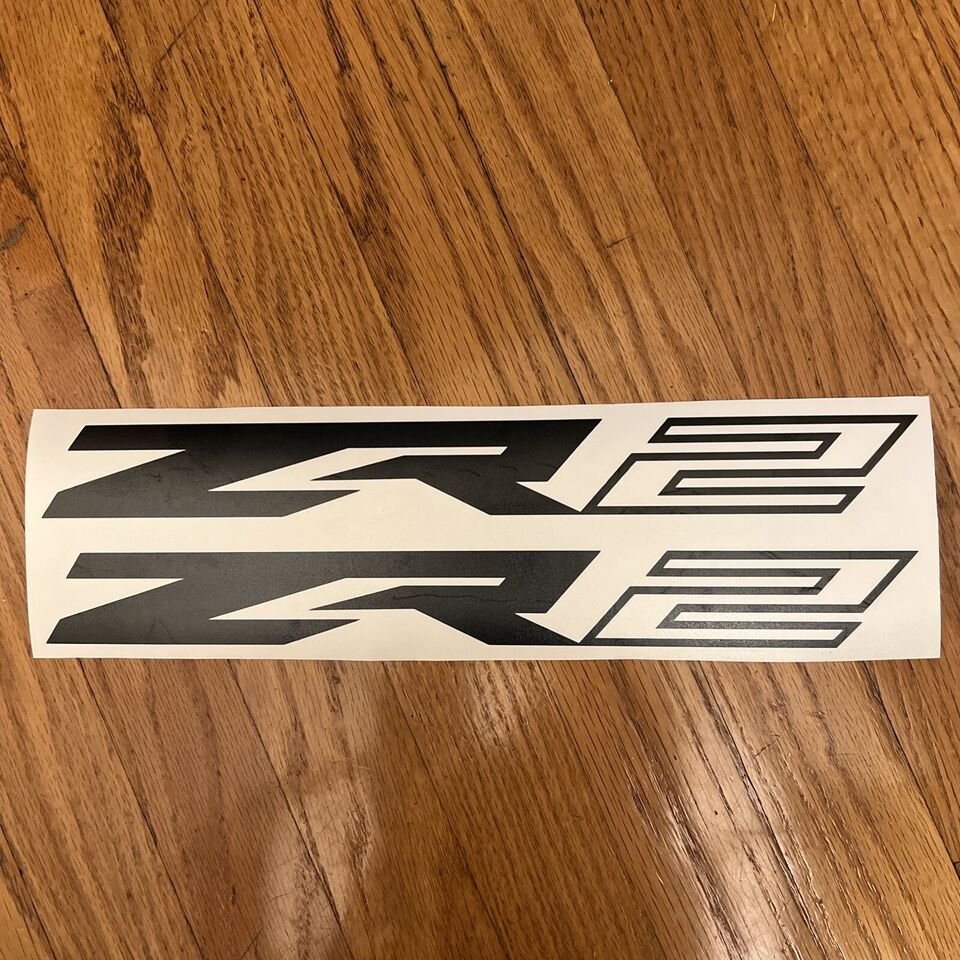 ZR2 Decals Chevy Colorado Bedside Truck Sticker, contour cut (set) BLACK