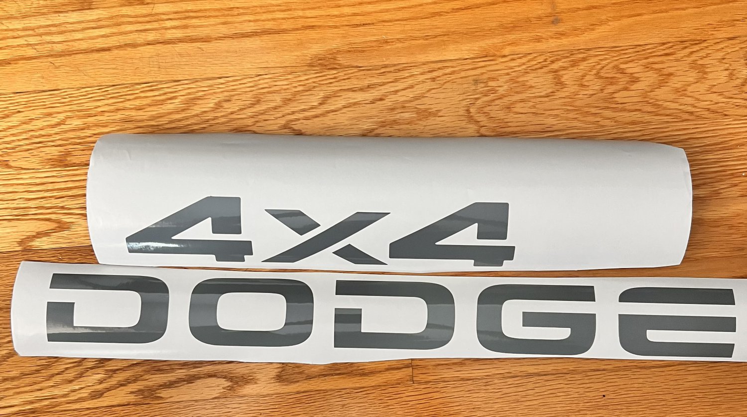 Dakota Tailgate decal stickers 4X4 RAM DAKOTA SPORTS Gray