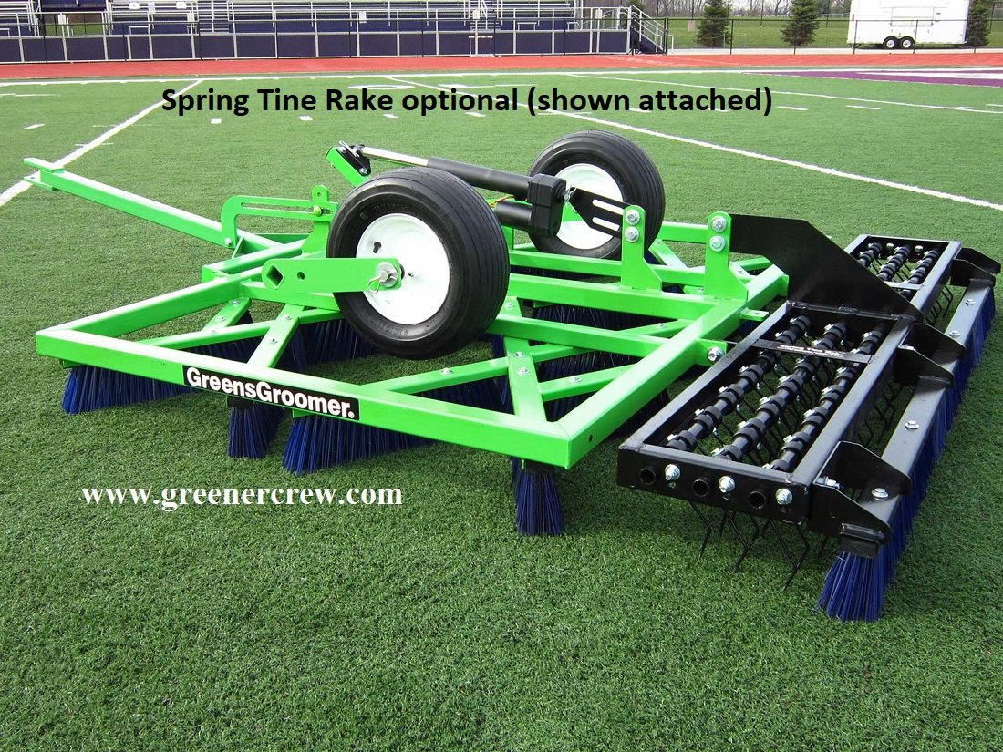 Sports Fields Synthetic Turf Groomer Super Duty Blue Brushes