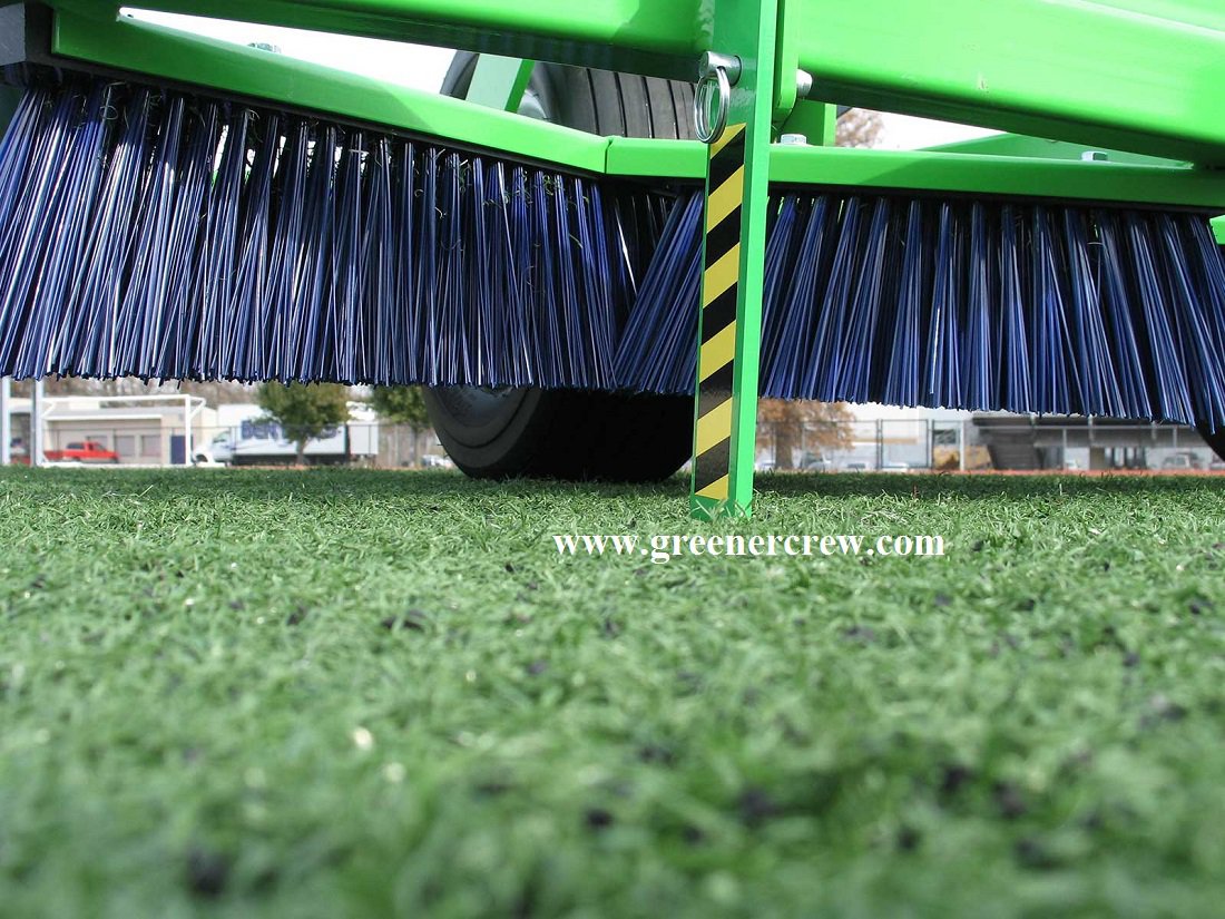 Sports Fields Synthetic Turf Groomer Super Duty Blue Brushes