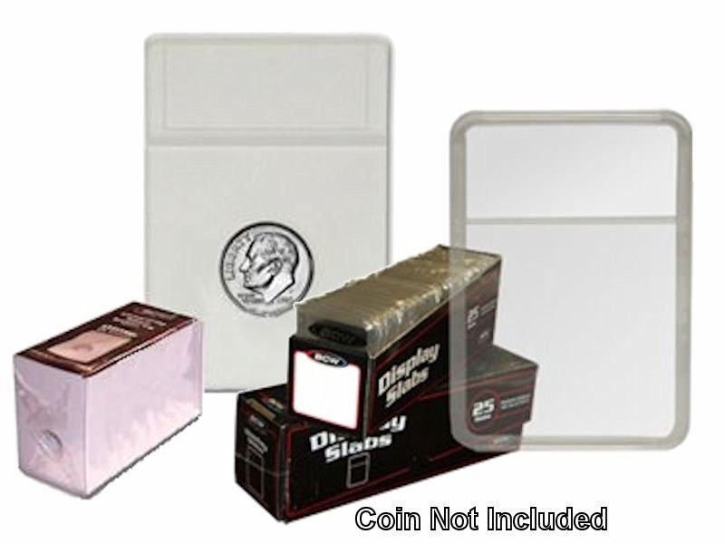 BCW - Display Slab with Foam Insert-Combo, Dime White, 25 pack