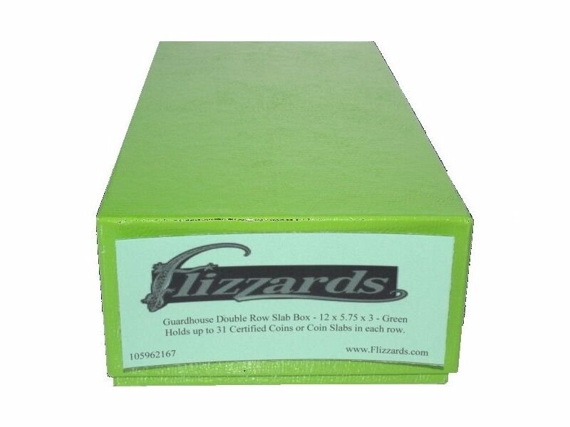 Double Row 2x3 Slab Storage Box - Lime Green - 12 x 5 3/4 x 3