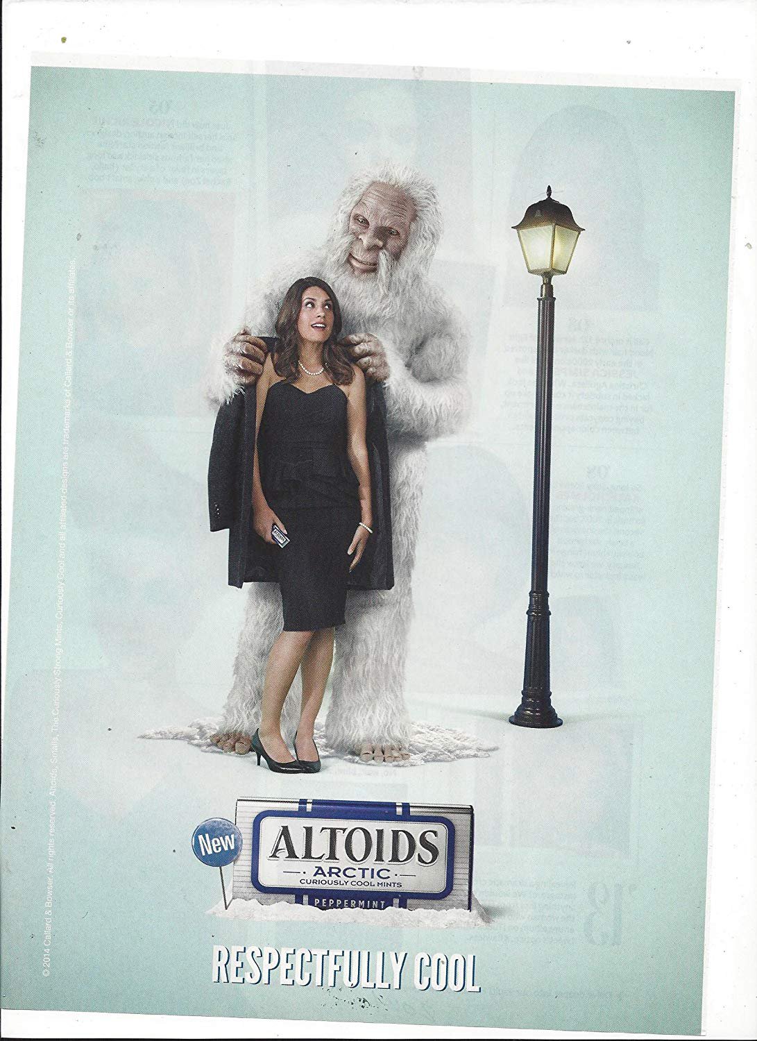 Magazine Paper Print Ad For Altoids Arctic Mints: Respectfully Cool
