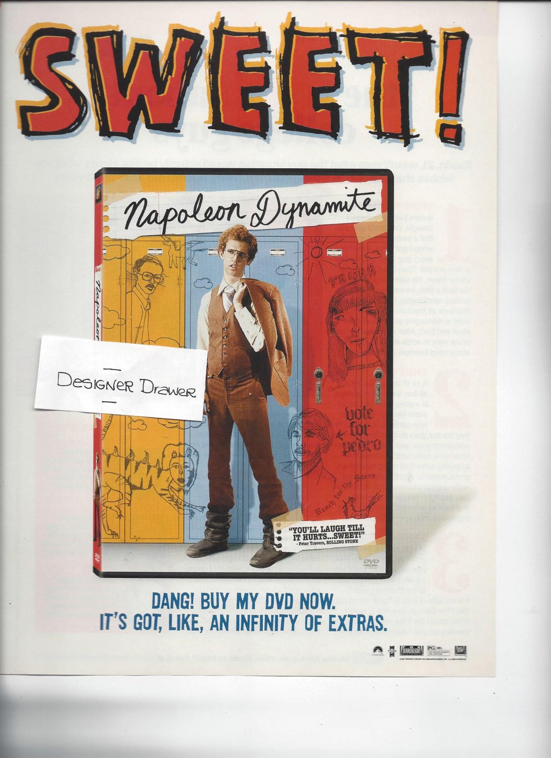 Print Ad For Napoleon Dynamite DVD Promo