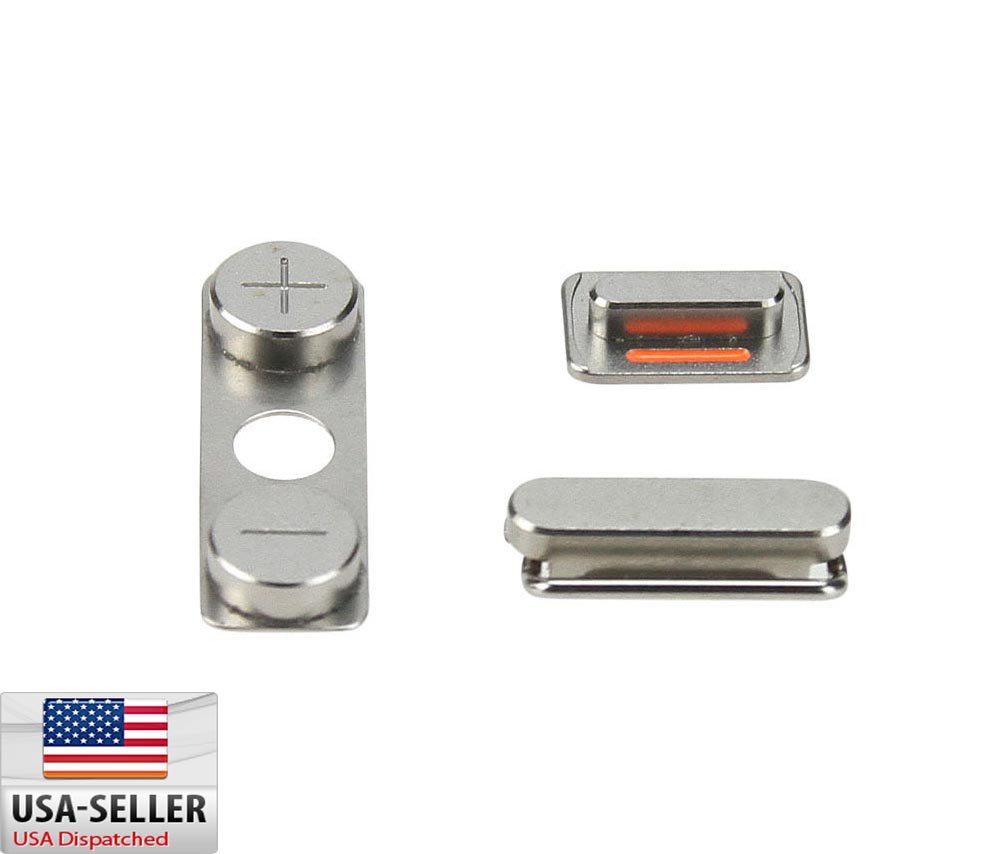 Side Button Power Volume Mute Switch Key Set Replacement iPhone 4S ...