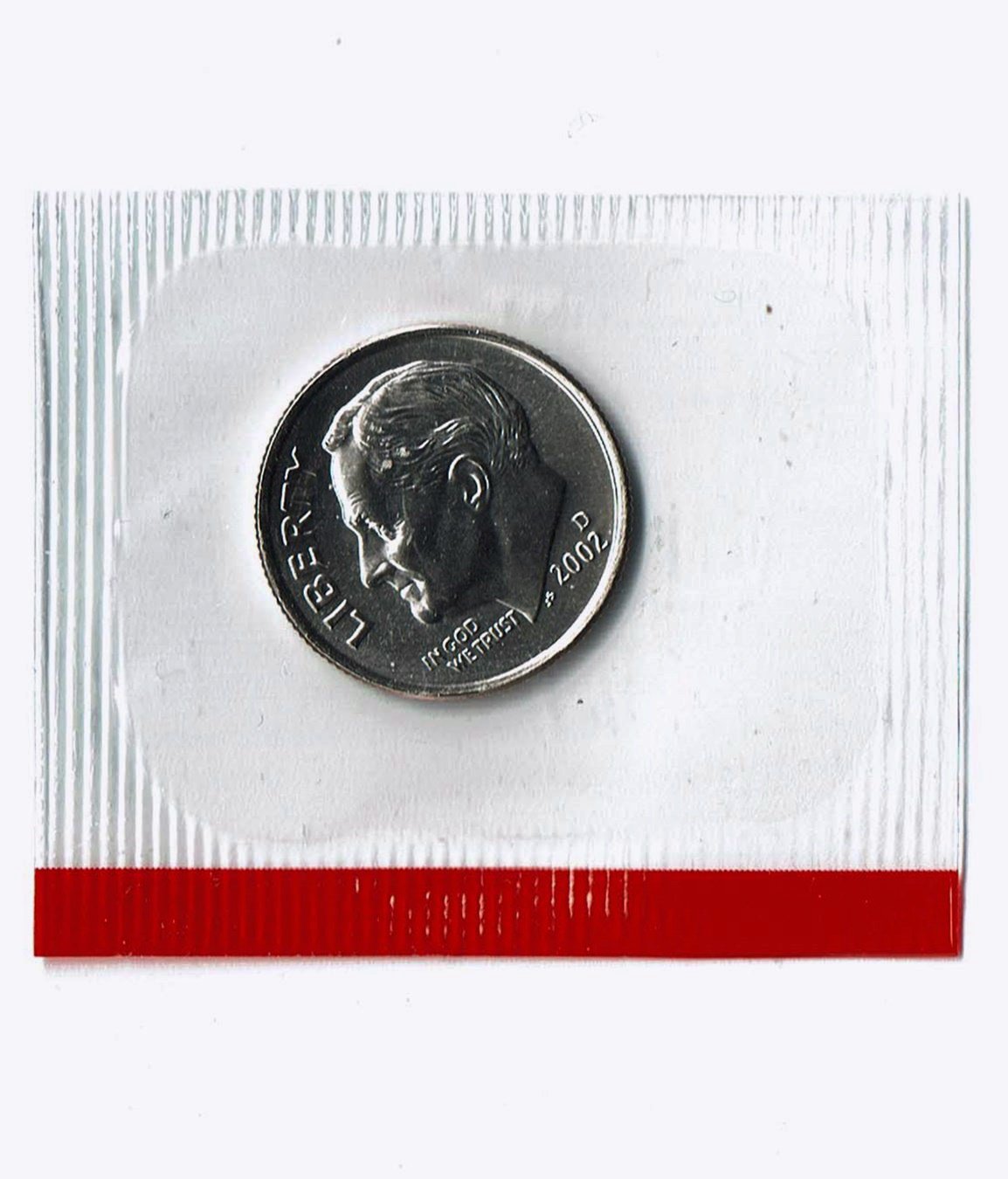 U.S. 2002-D Uncirculated Roosevelt Dime, From Mint Set (4-1-19)