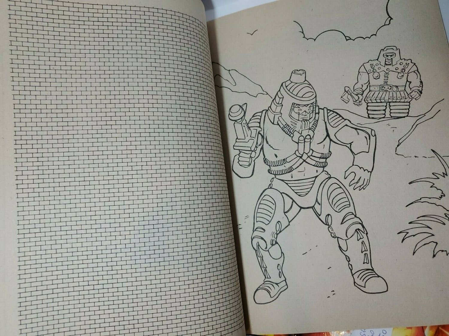 He-Man Battle Cat Teela MOTU Rare Vintage Coloring Book 1983