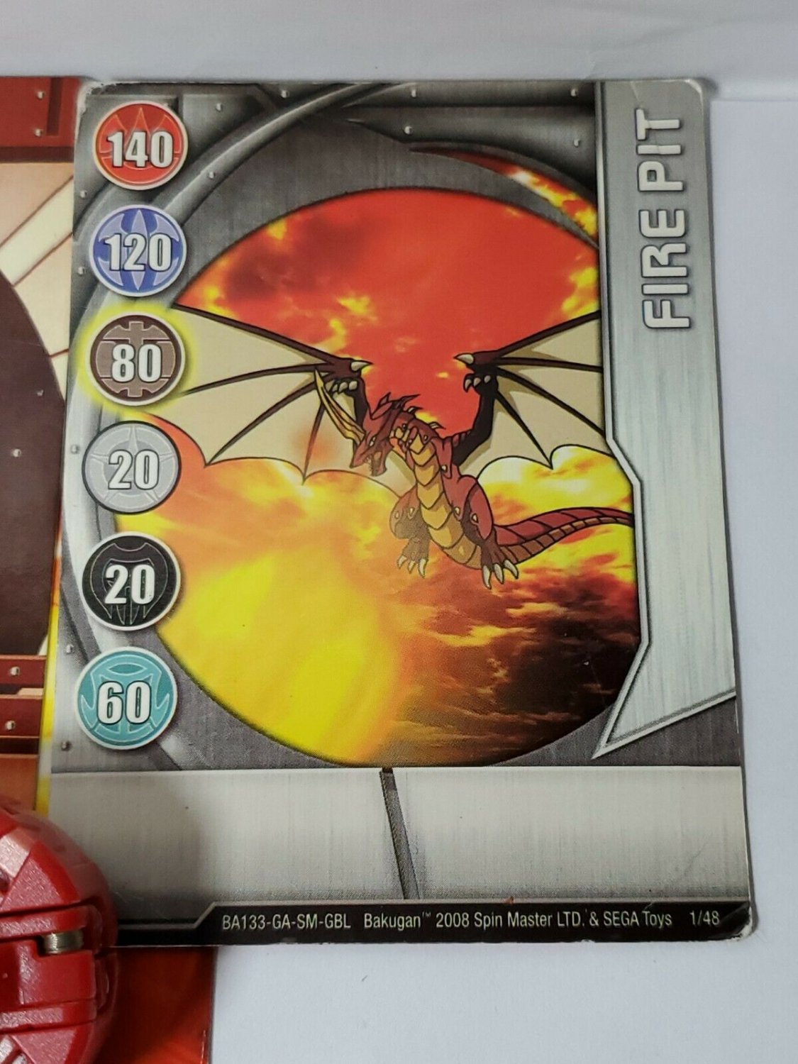 bakugan scorpion trap red pyrus, poison sting card 3 piece lot b2 new ...