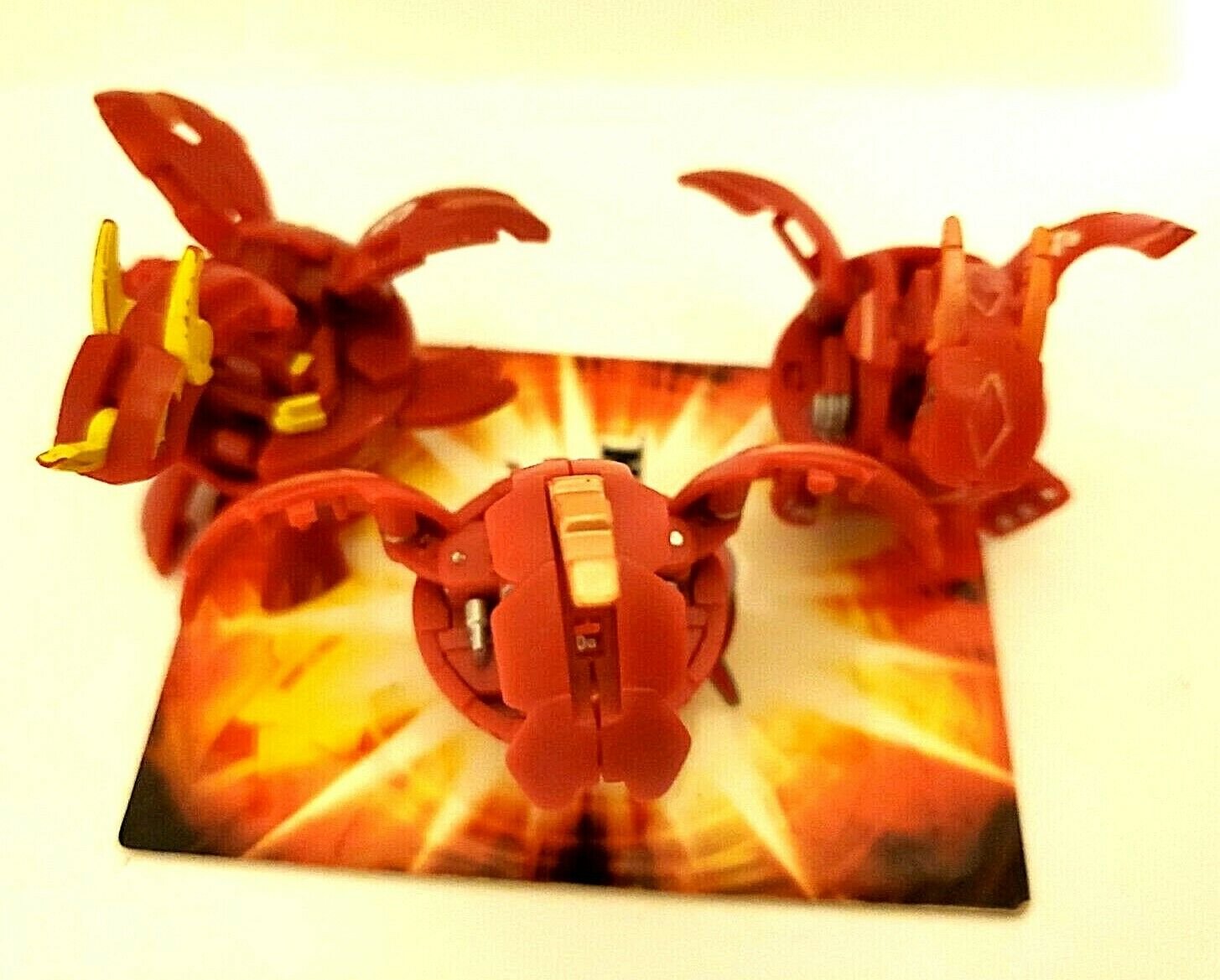 Bakugan Red Pyrus B2 Dragonoid bundle lot of 3 Naga 440g, neo 550g ...