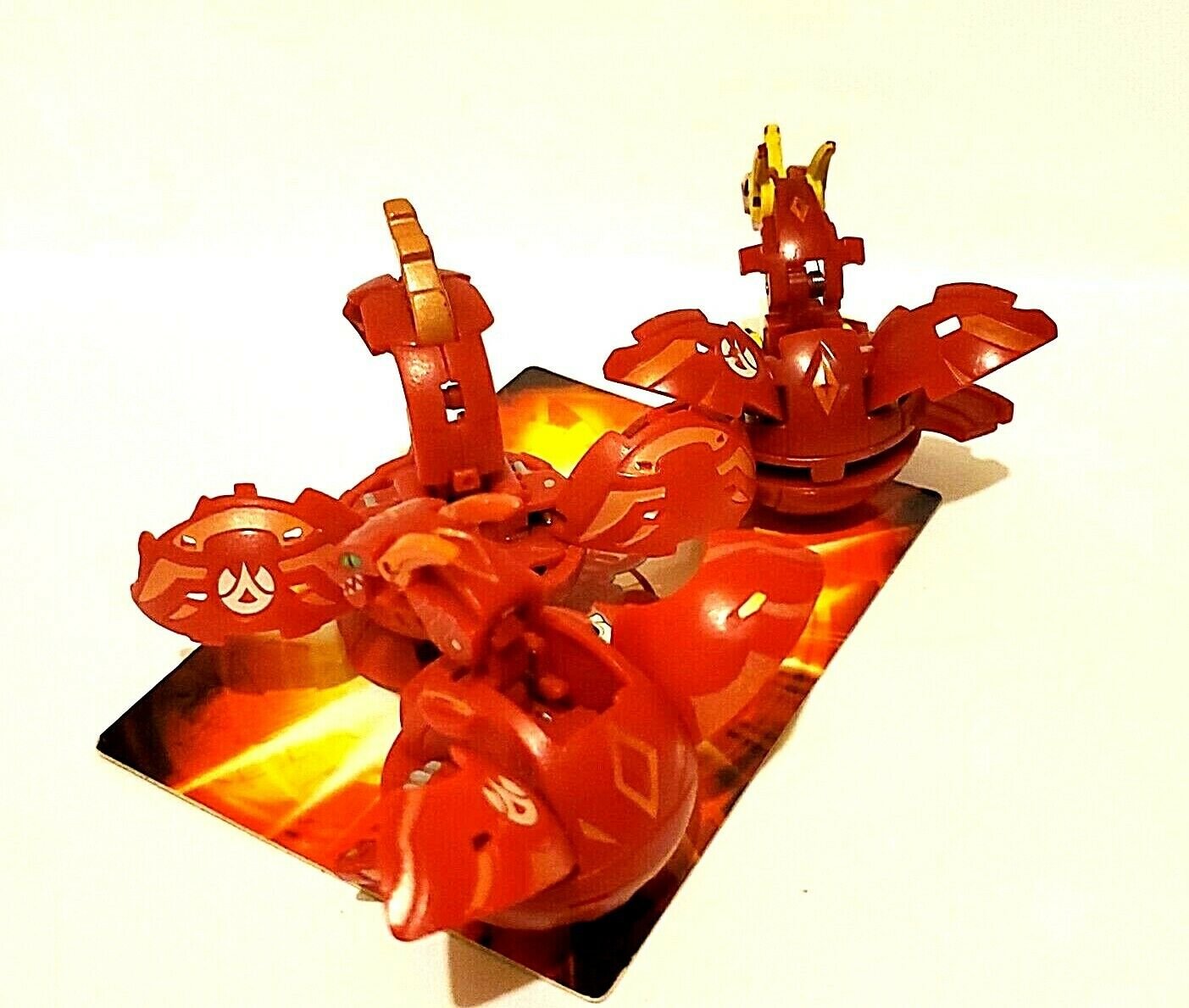 Bakugan Red Pyrus B2 Dragonoid bundle lot of 3 Naga 440g, neo 550g ...