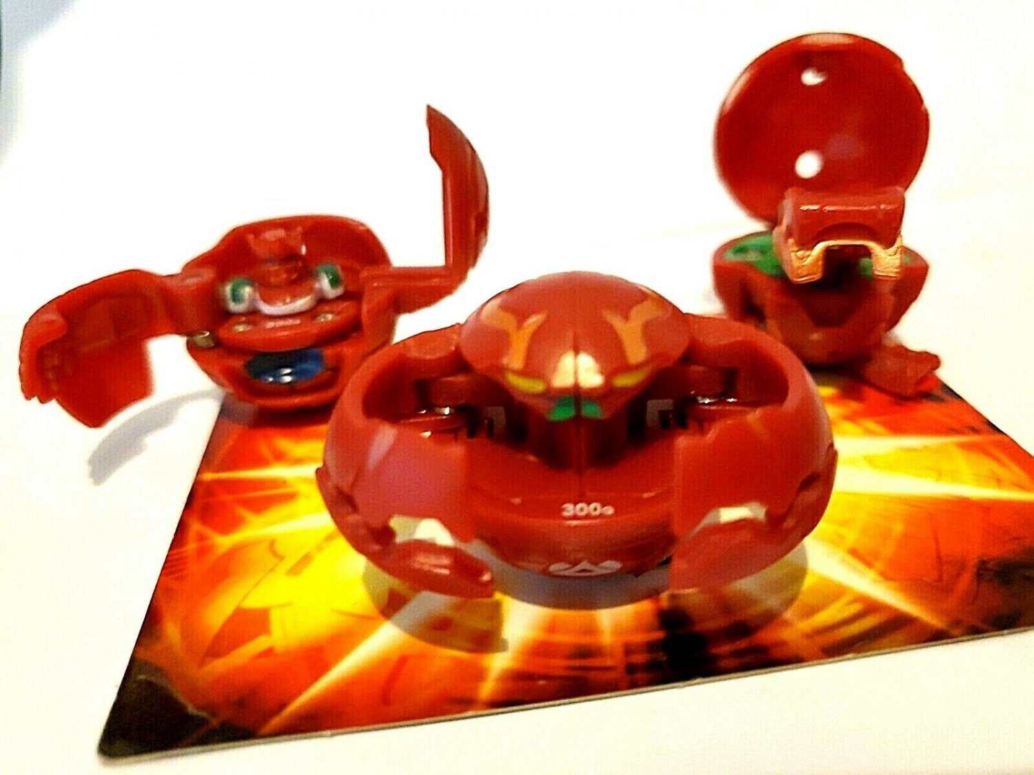 Bakugan B1 Classic Red Pyrus Lot Gorem 330G, terrorclaw 300G ...