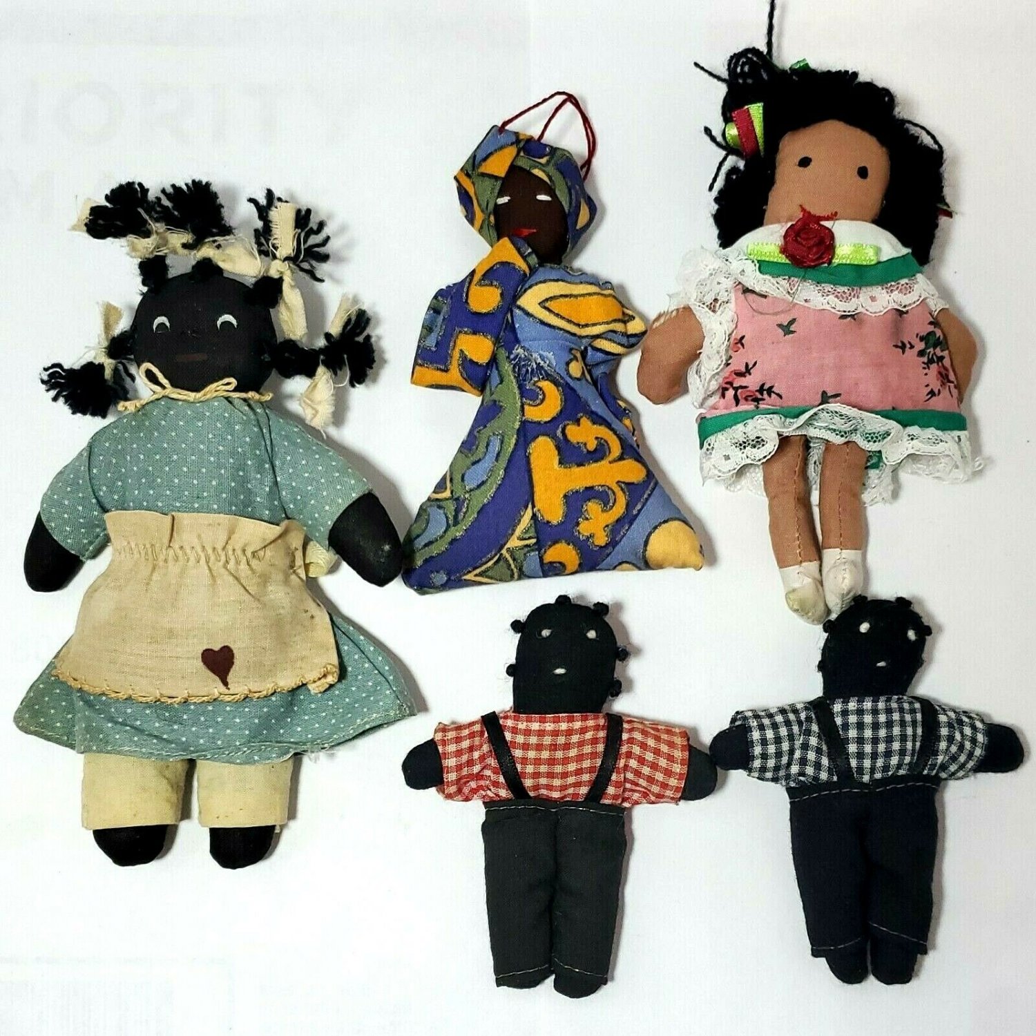 Vintage Black African American Dolls Primitive Folk Art Handmade dolls ...