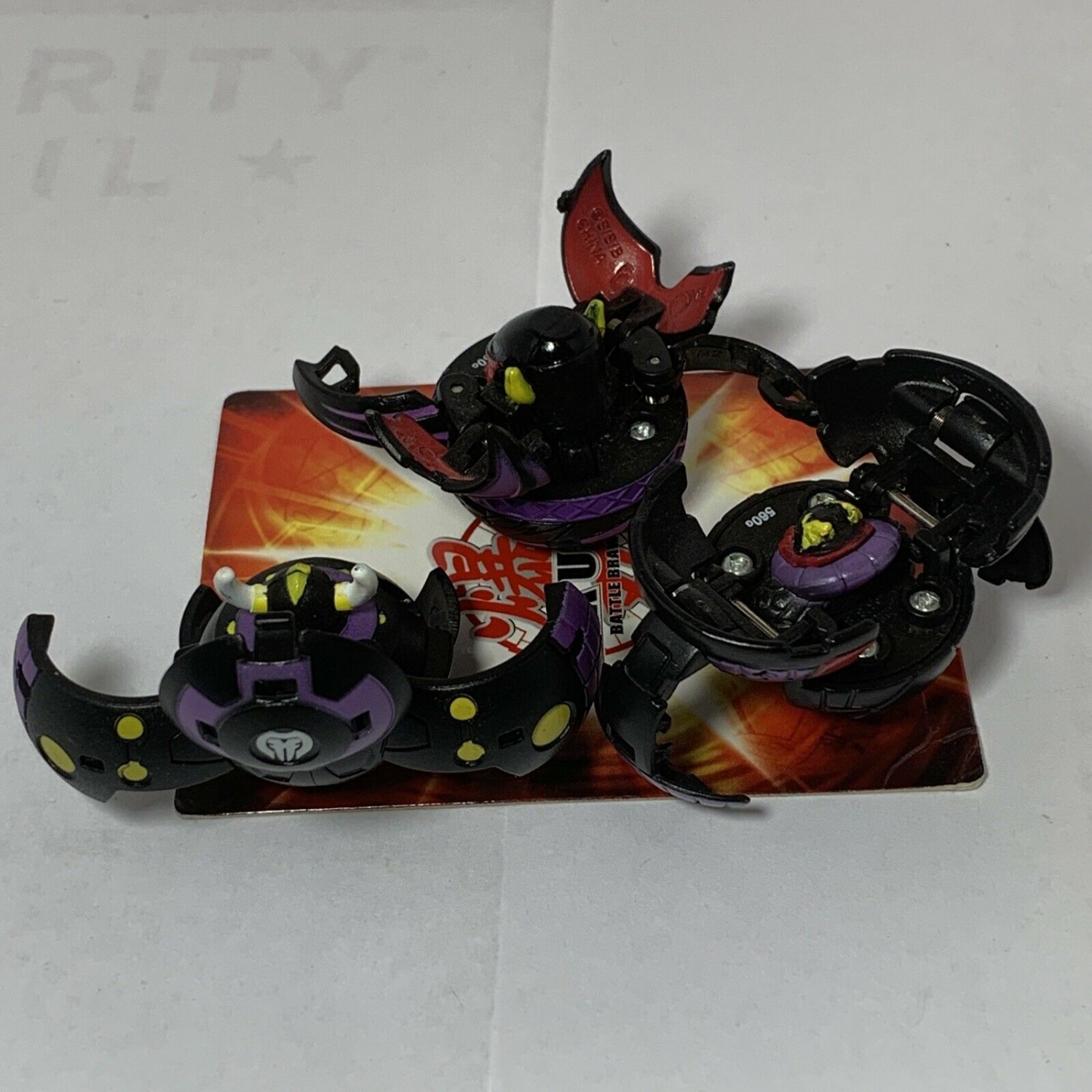 Bakugan Preyas Diablo 350G, Shadow Vulcan 570G, wilda 560G Black Darkus ...
