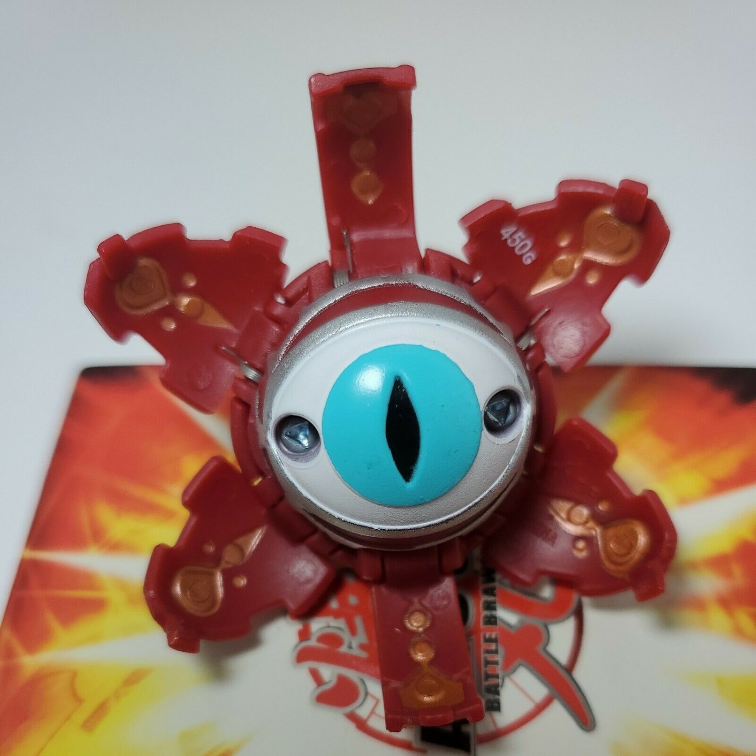 Bakugan Tentaclear Red Pyrus B2 Bakuclear 450G & Cards