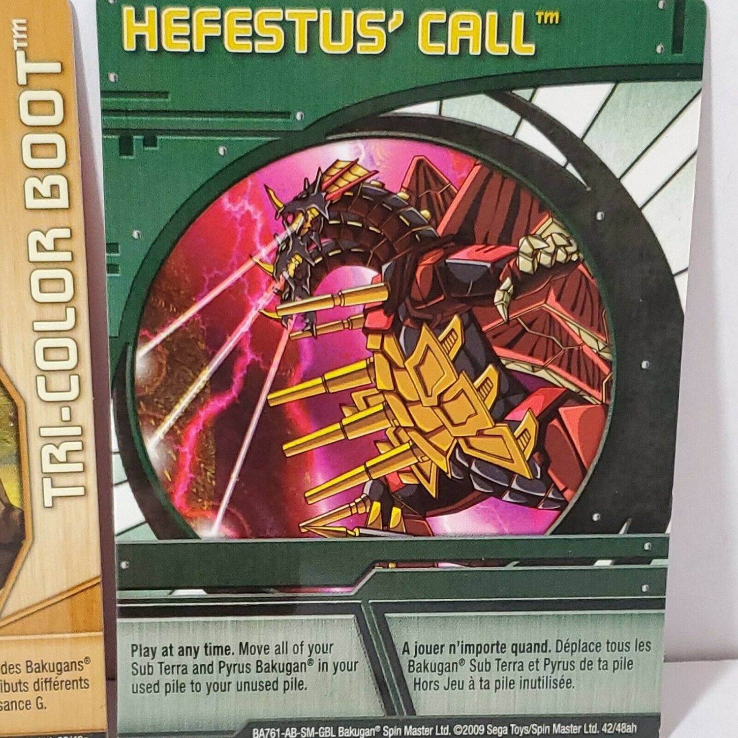 Bakugan Hades Red Pyrus New Vestroia 480G & 2 cards