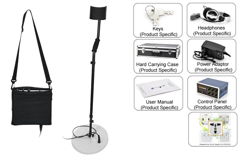 Metal Detector-9.5 Inch Detection Plate, Water Resistant, Metal Type ...