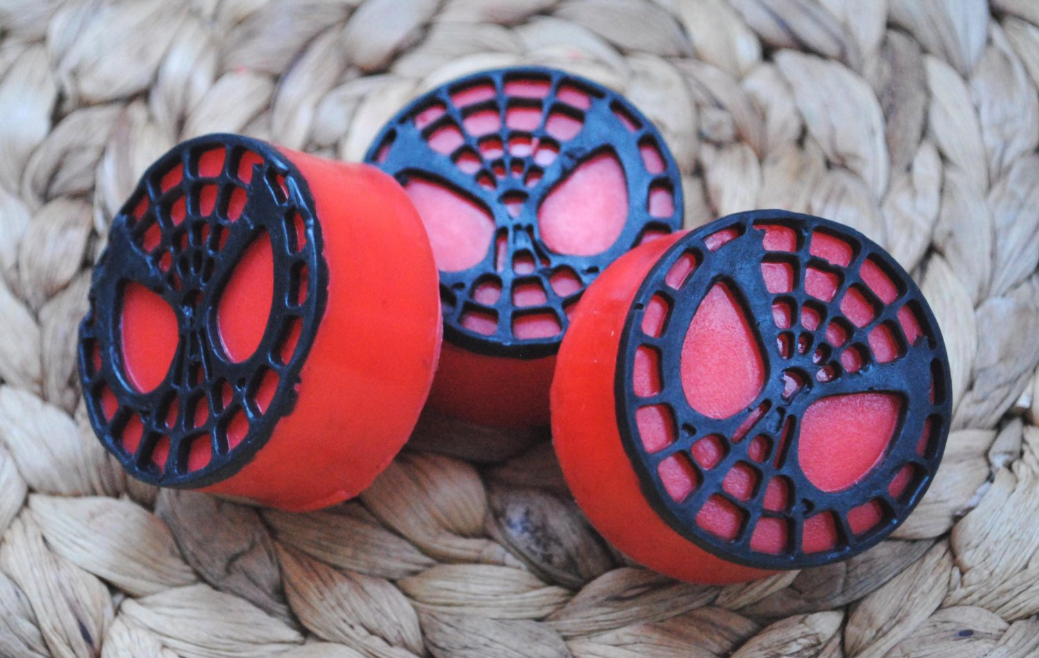 Soap Handmade Spiderman Logo soaps with black webbing – birthday gift ...