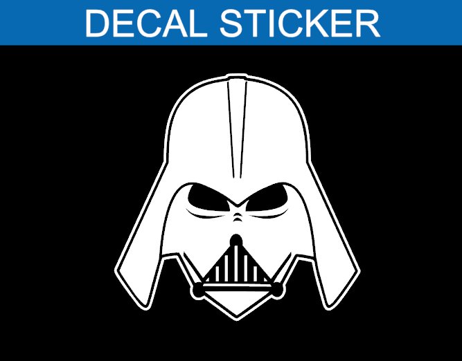 Star Wars Darth Vader Helmet Decal Sticker