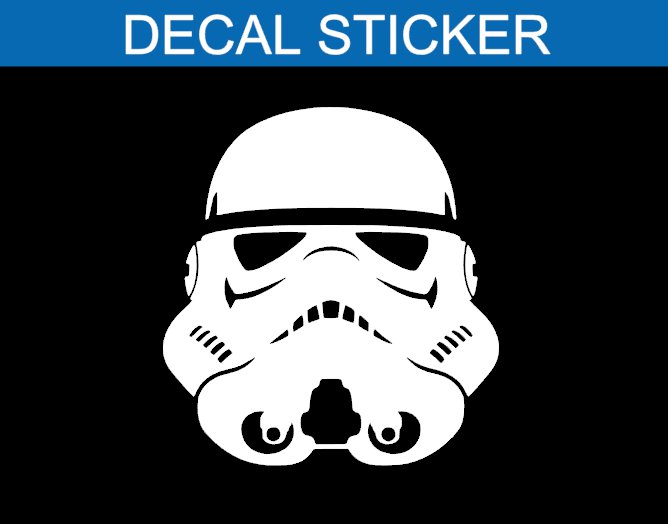 Star Wars Stormtrooper Helmet Decal Sticker