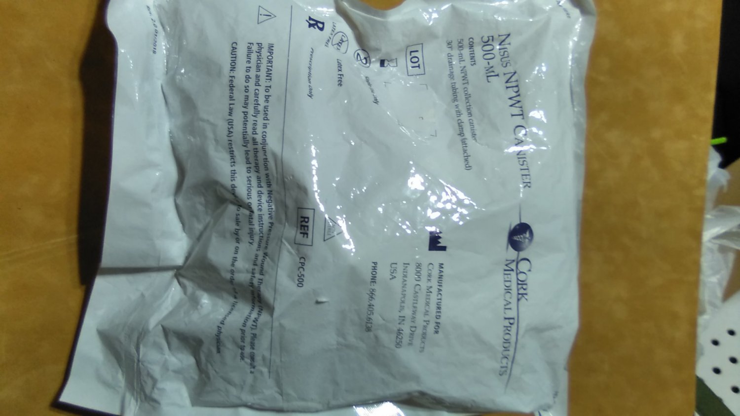 Cork Nisus NPWT Canister 500-ML CPC-500