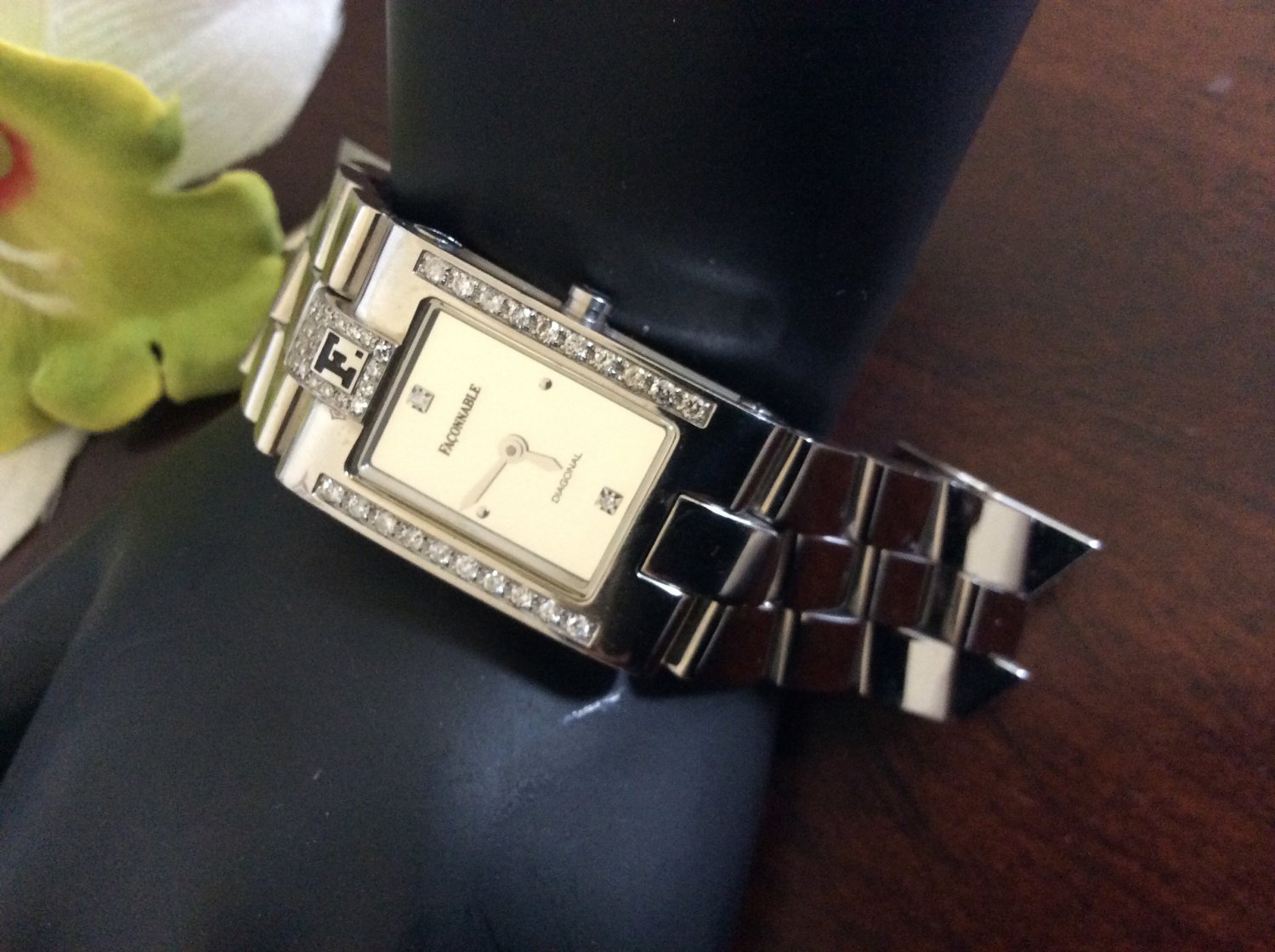 Faconnable diamond studded ladies watch