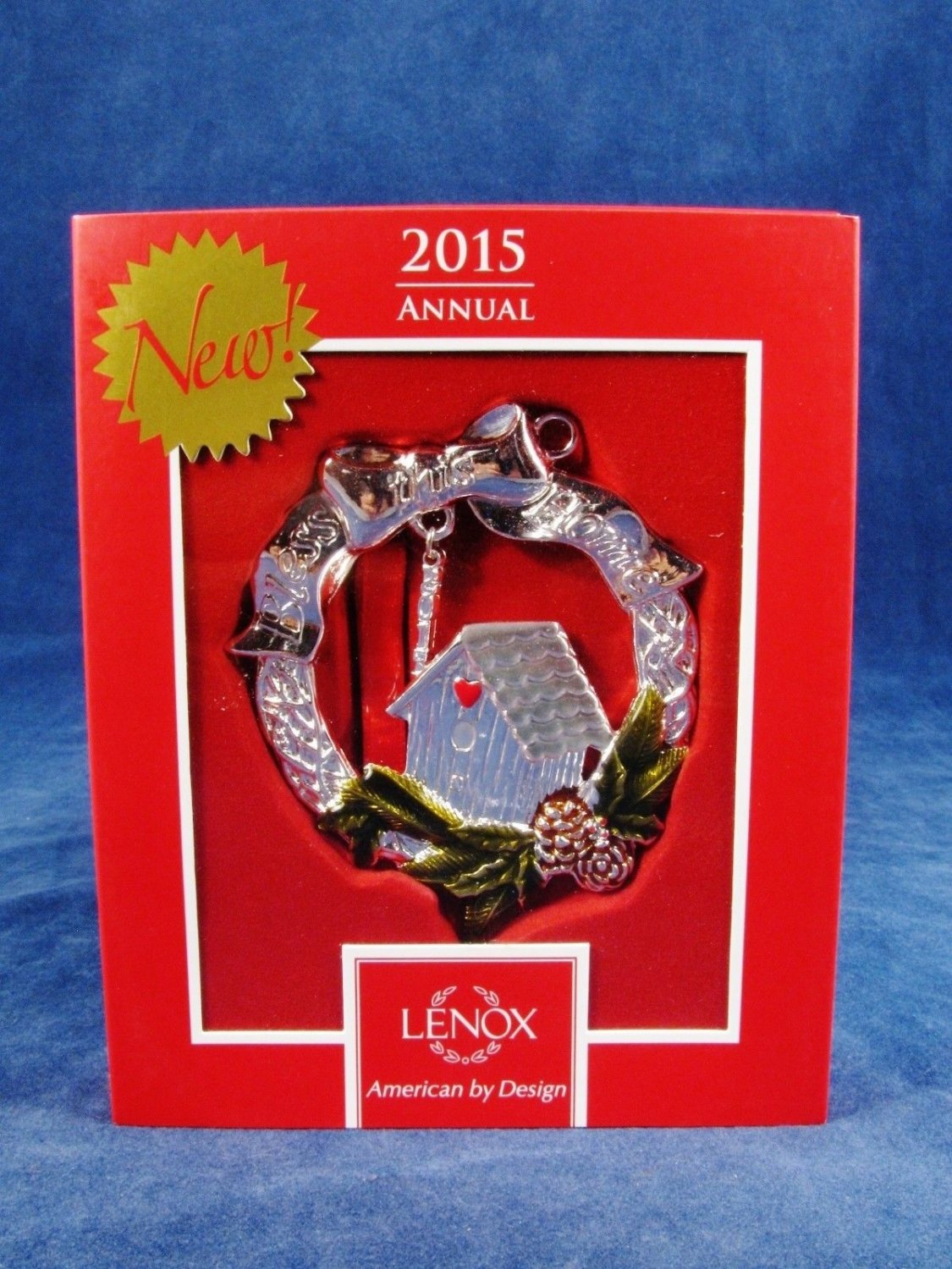 LENOX American by Design 2015 Bless This Home Christmas Ornament 3.5 ...