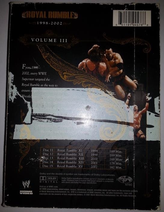 WWE Royal Rumble Complete Anthology Vol 3 - 5 DVD Set (used)