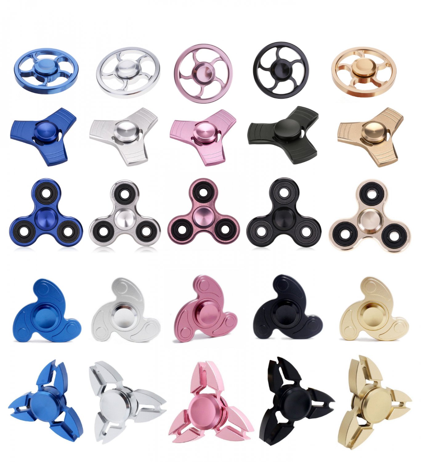 USA Stock Cyclone, Wheel Triangle, Classic Metal Tri Spinner Fidget Torqbar