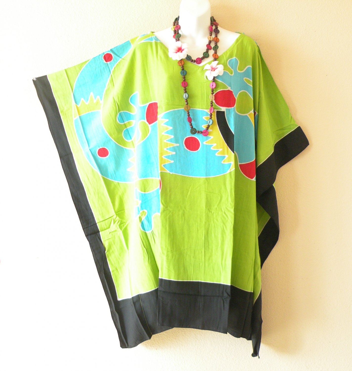 LT79 Gecko Midi Hippie 38" Kimono Tunic Women Abaya Dress / Long Top ...