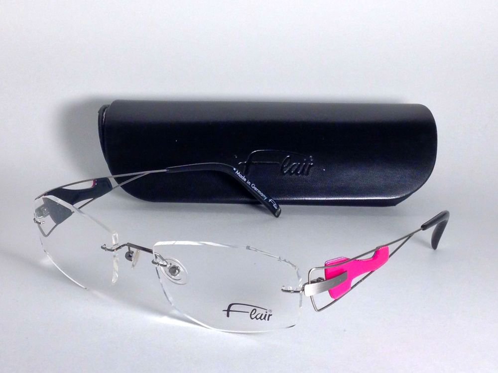 NEW Flair Eyeglasses 966 Silver Pink Women Eyewear 52mm-18mm 135mm ...