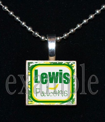 ADDIE R LEWIS FALCONS School Team Mascot Pendant Necklace Charm or Keychain
