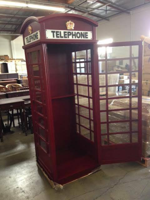 New London Red Telephone Booth Replica-Solid Kiln Dried Mahogony Wood ...
