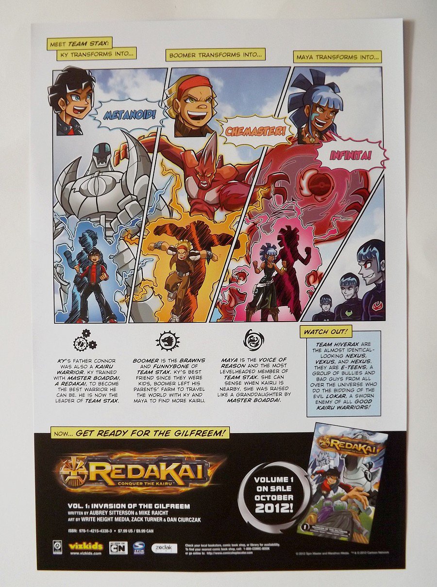 REDAKAI Promo Poster SDCC Comic Con 2012 - Viz Media - VizKids