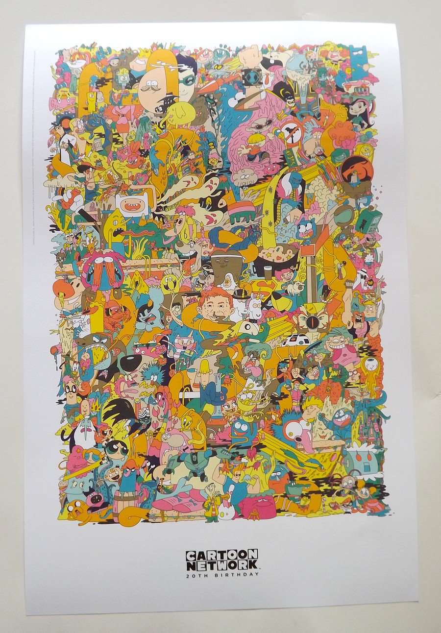 CARTOON NETWORK 20th Anniversary Promo Poster - SDCC Comic Con 2012 ...