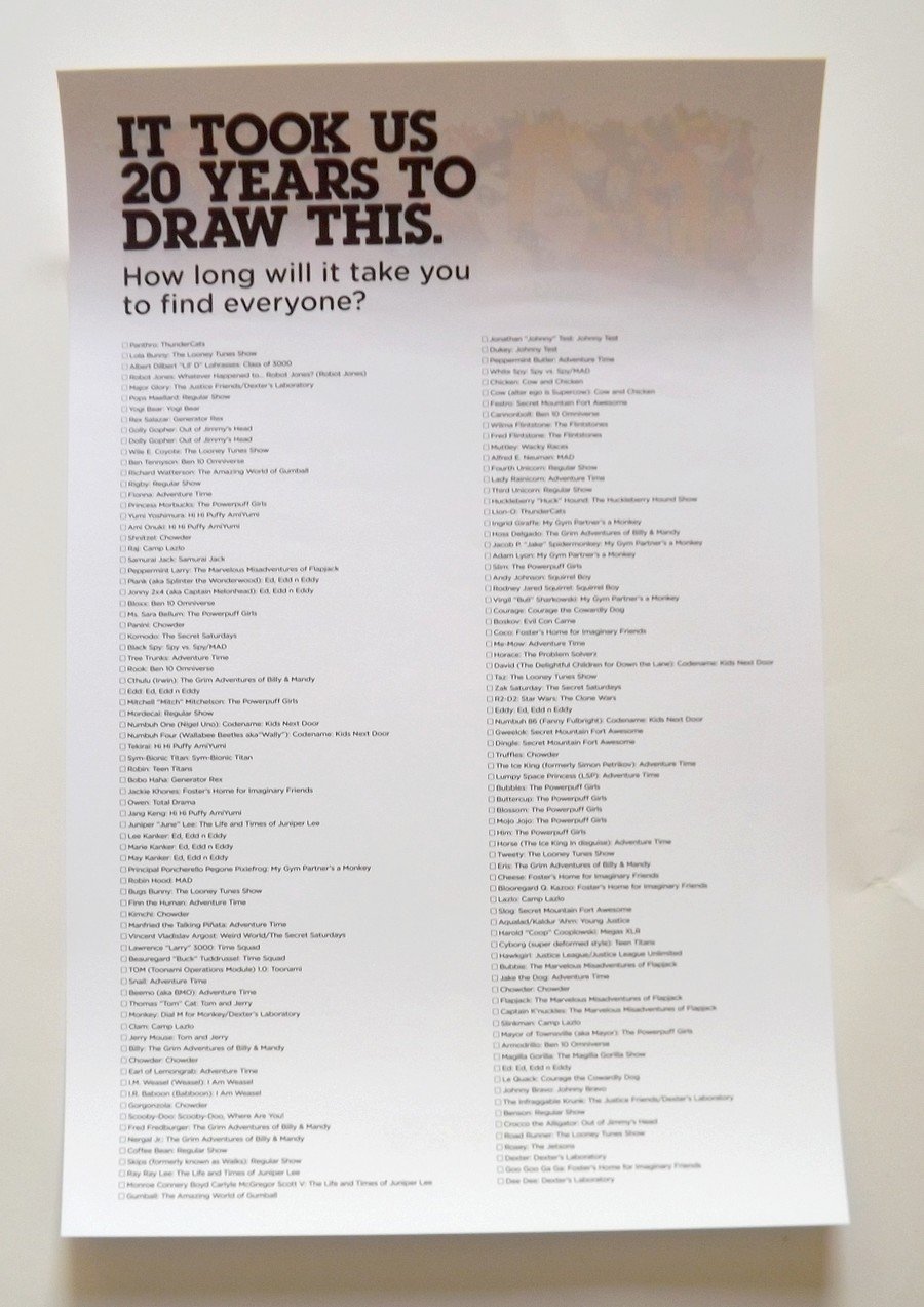 CARTOON NETWORK 20th Anniversary Promo Poster - SDCC Comic Con 2012 ...